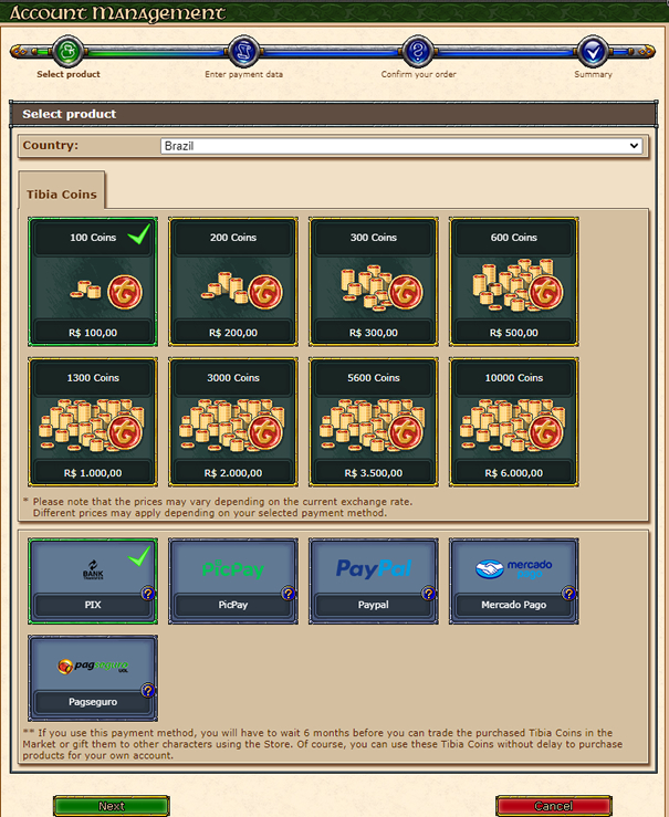 Play OTserver - Crie seu OTserver de Tibia - Várias Versões